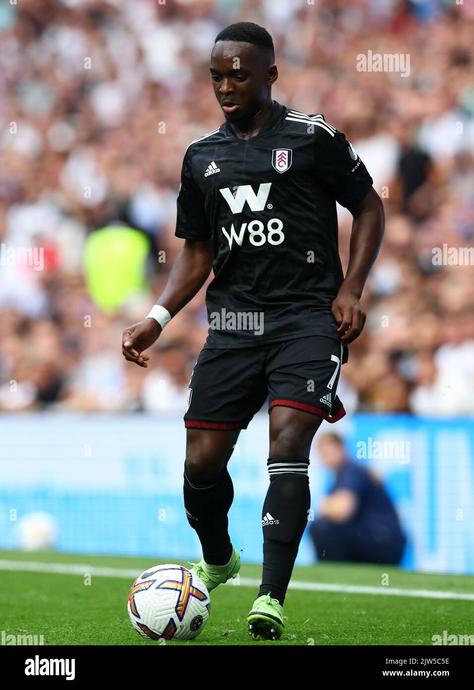London, England, 3rd September 2022. Neeskens Kebano of Fulham during ...