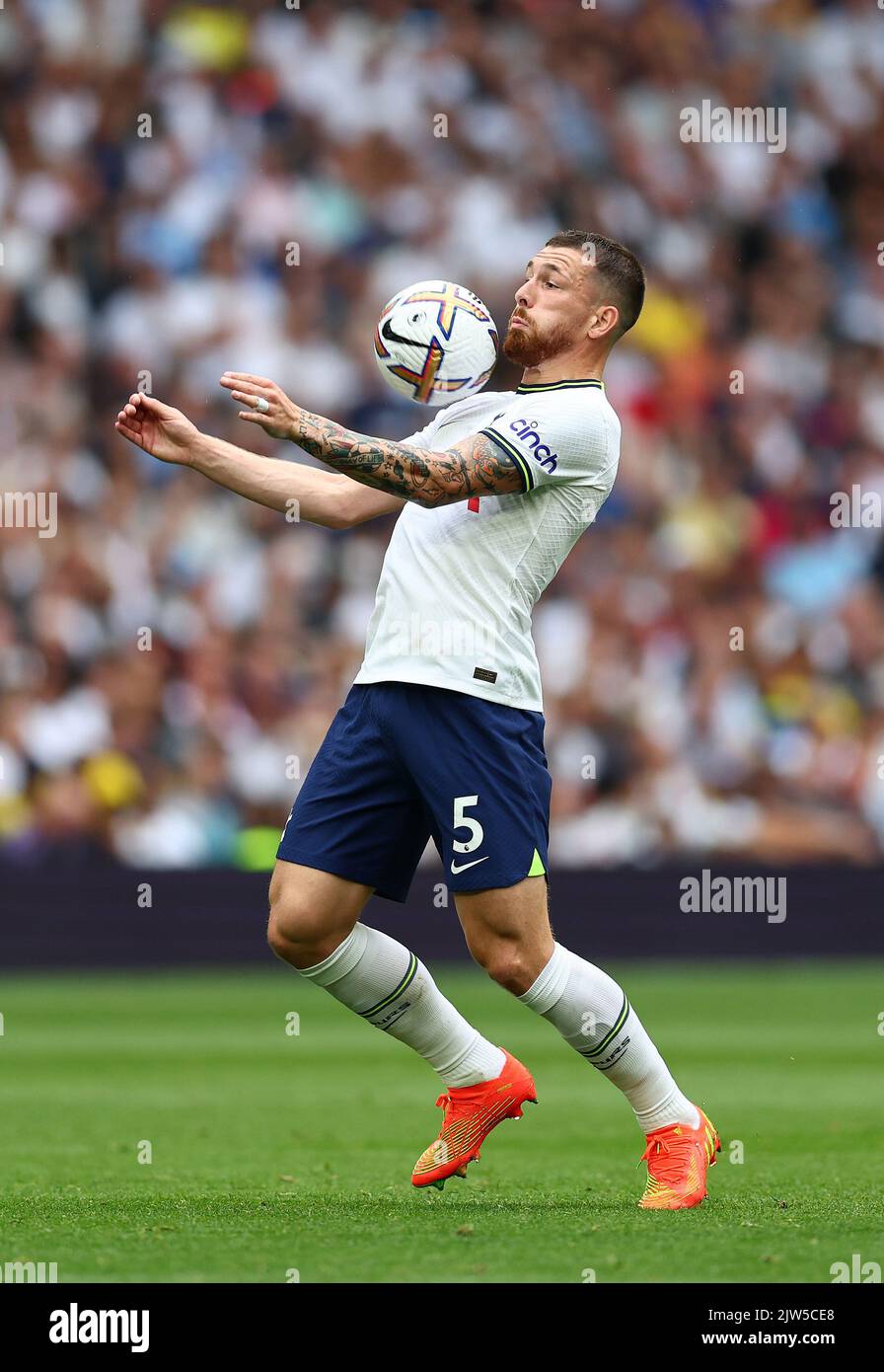 London, England, 3rd September 2022. Pierre-Emile Hojbjerg of Tottenham ...