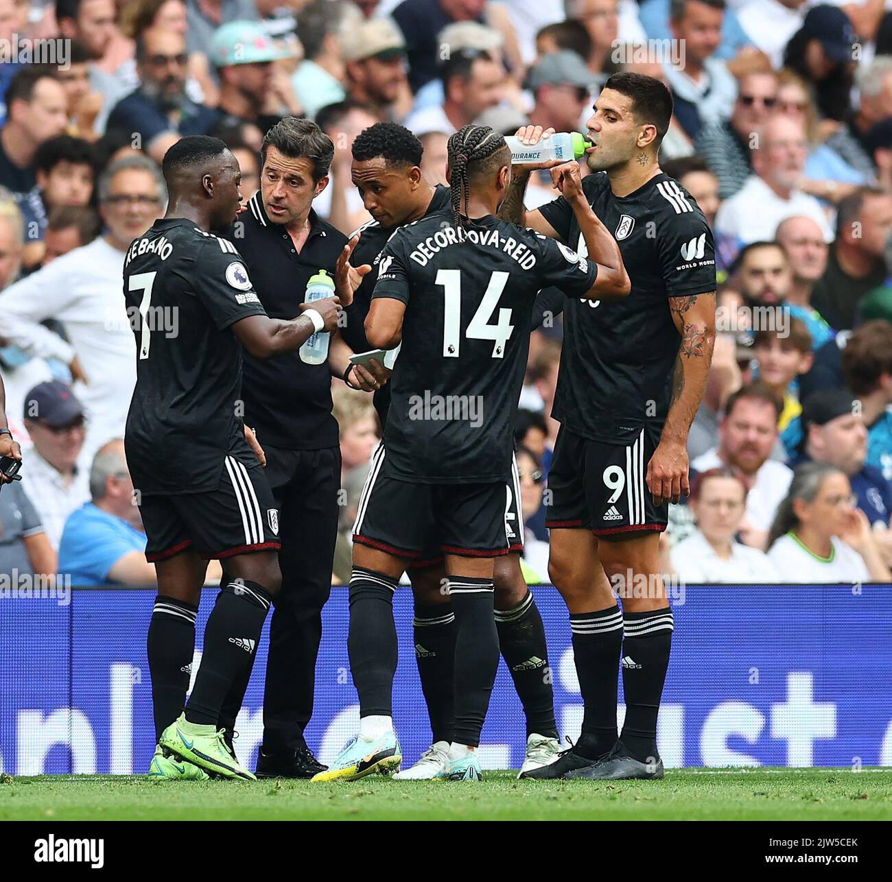 London, England, 3rd September 2022. Marco Silva manager of Fulham ...
