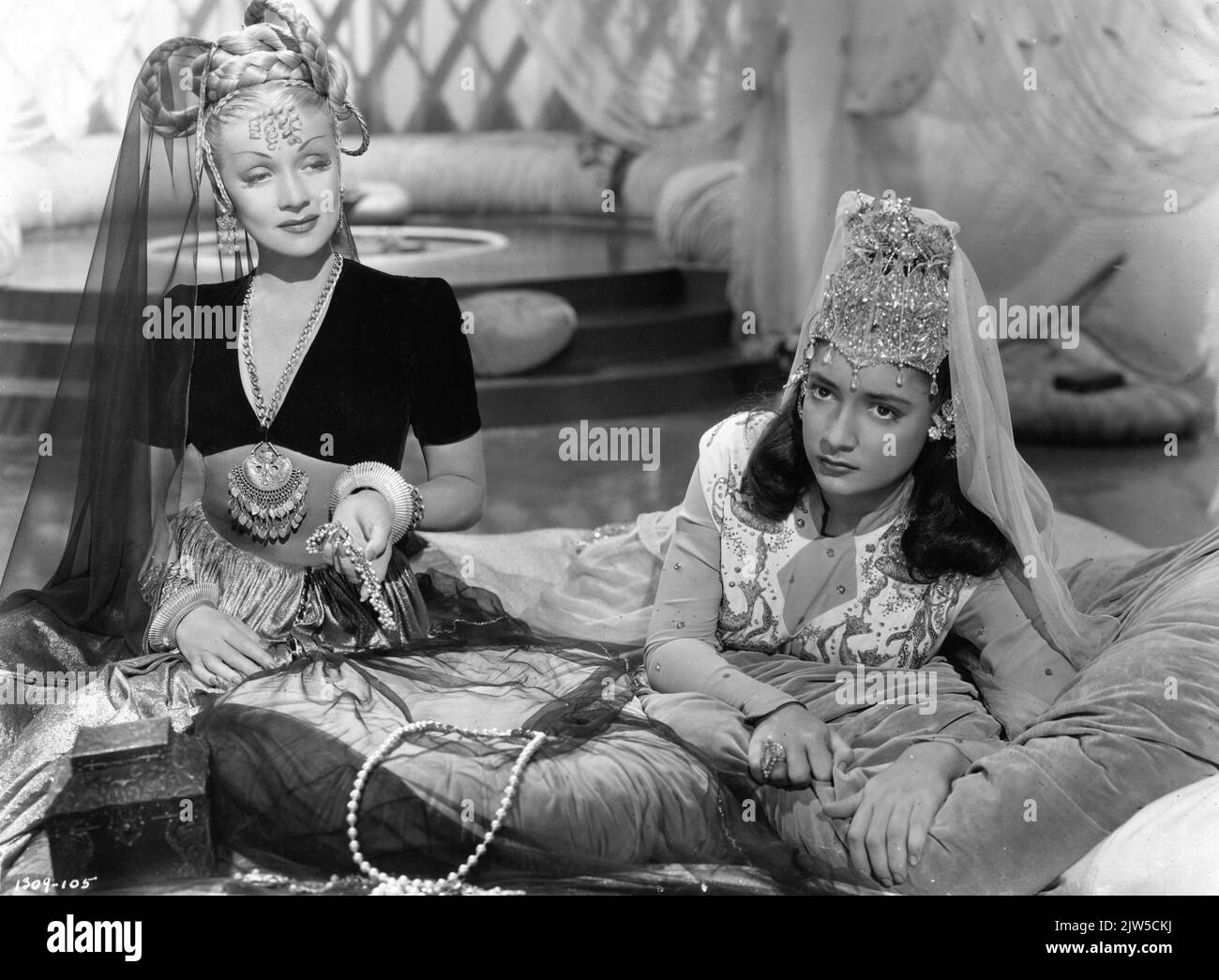 MARLENE DIETRICH and JOY PAGE in KISMET 1944 director WILLIAM DIETERLE ...