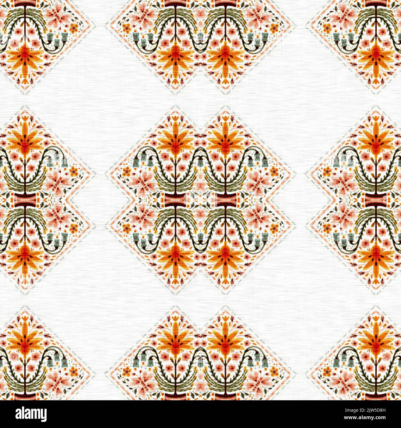 Boho botanical cottage core seamless pattern. Trendy decorative ...