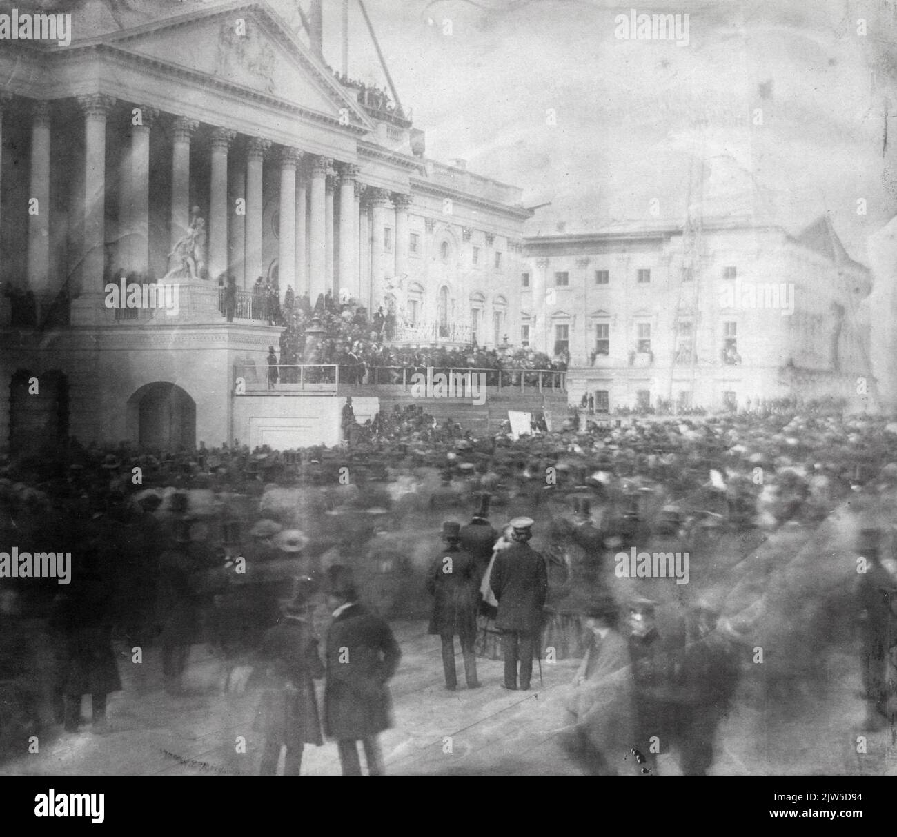 Photograph of James Buchanan's 1857 presidential inauguration at the US ...