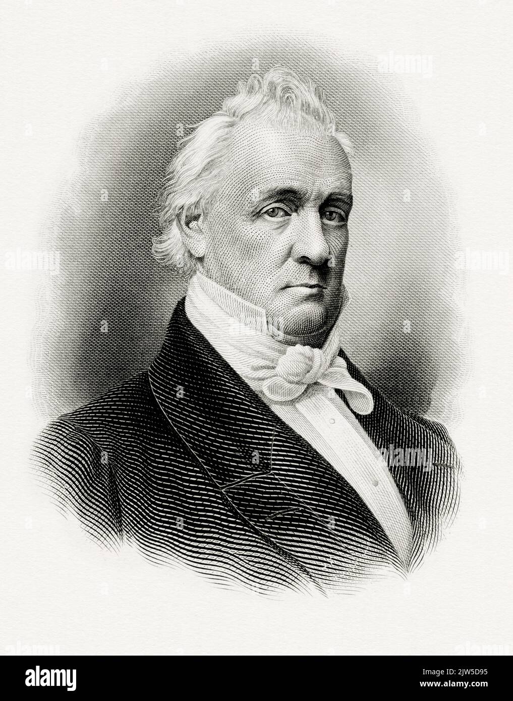 A portrait of President Hames Buchanan. Buchanan was the 15th prsident ...
