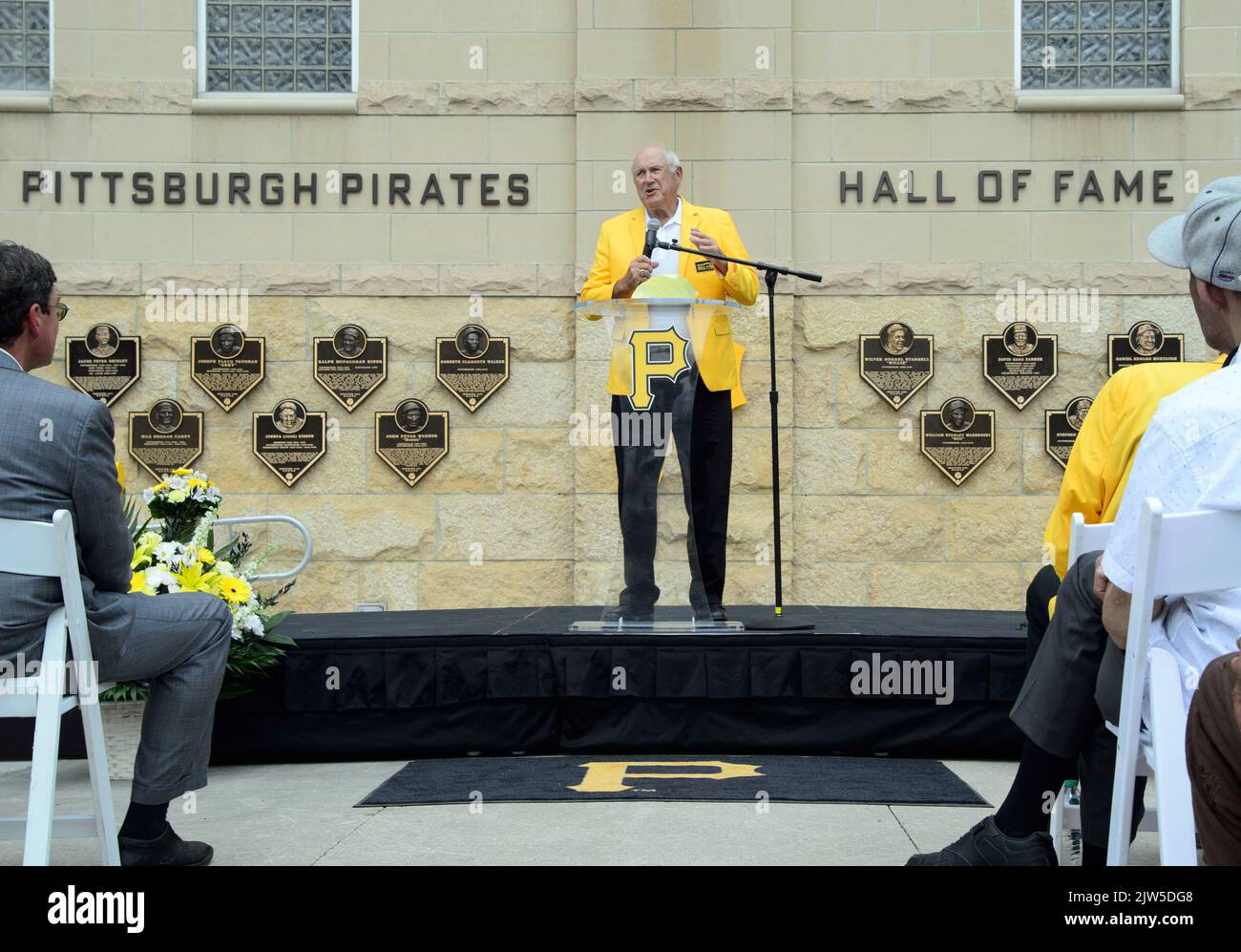 Pittsburgh, United States. 03rd Sep, 2022. Steve Blass speaks at the ...