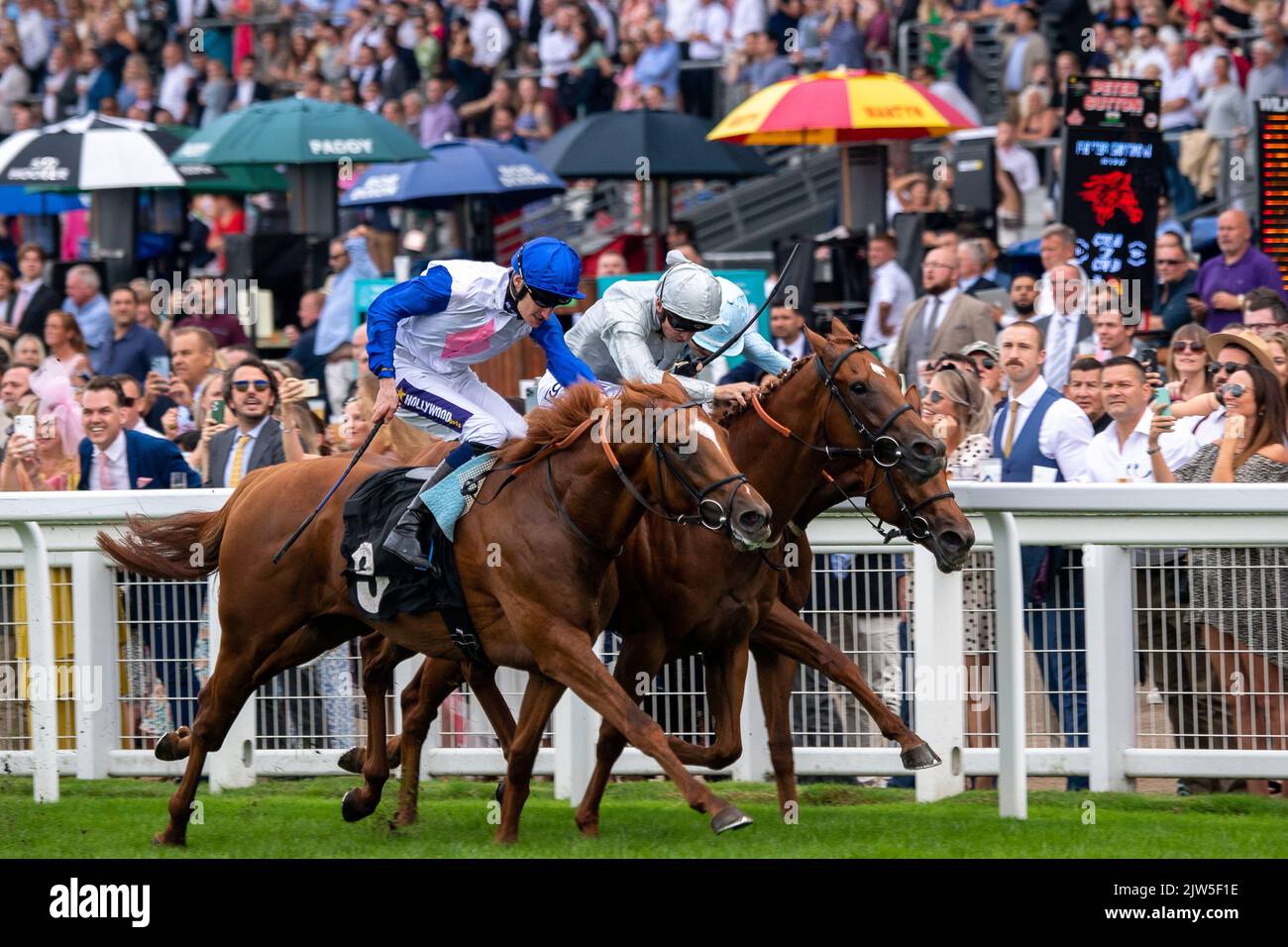 Ascot, Berkshire, UK. 3rd September, 2022. In a tense and thrilling ...