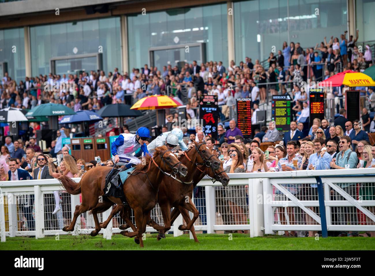 Ascot, Berkshire, UK. 3rd September, 2022. In a tense and thrilling ...
