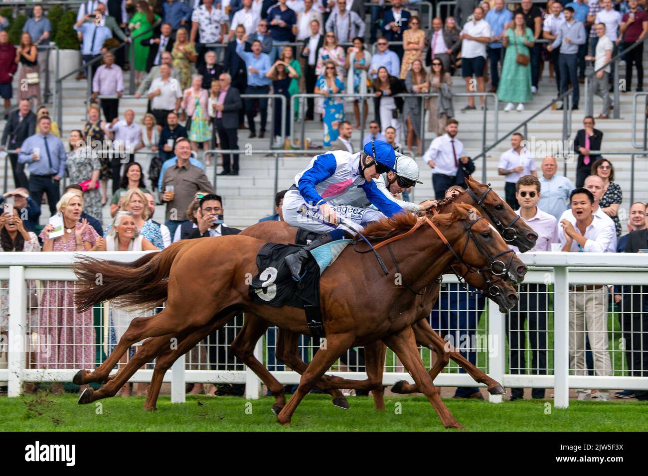 Ascot, Berkshire, UK. 3rd September, 2022. In a tense and thrilling ...