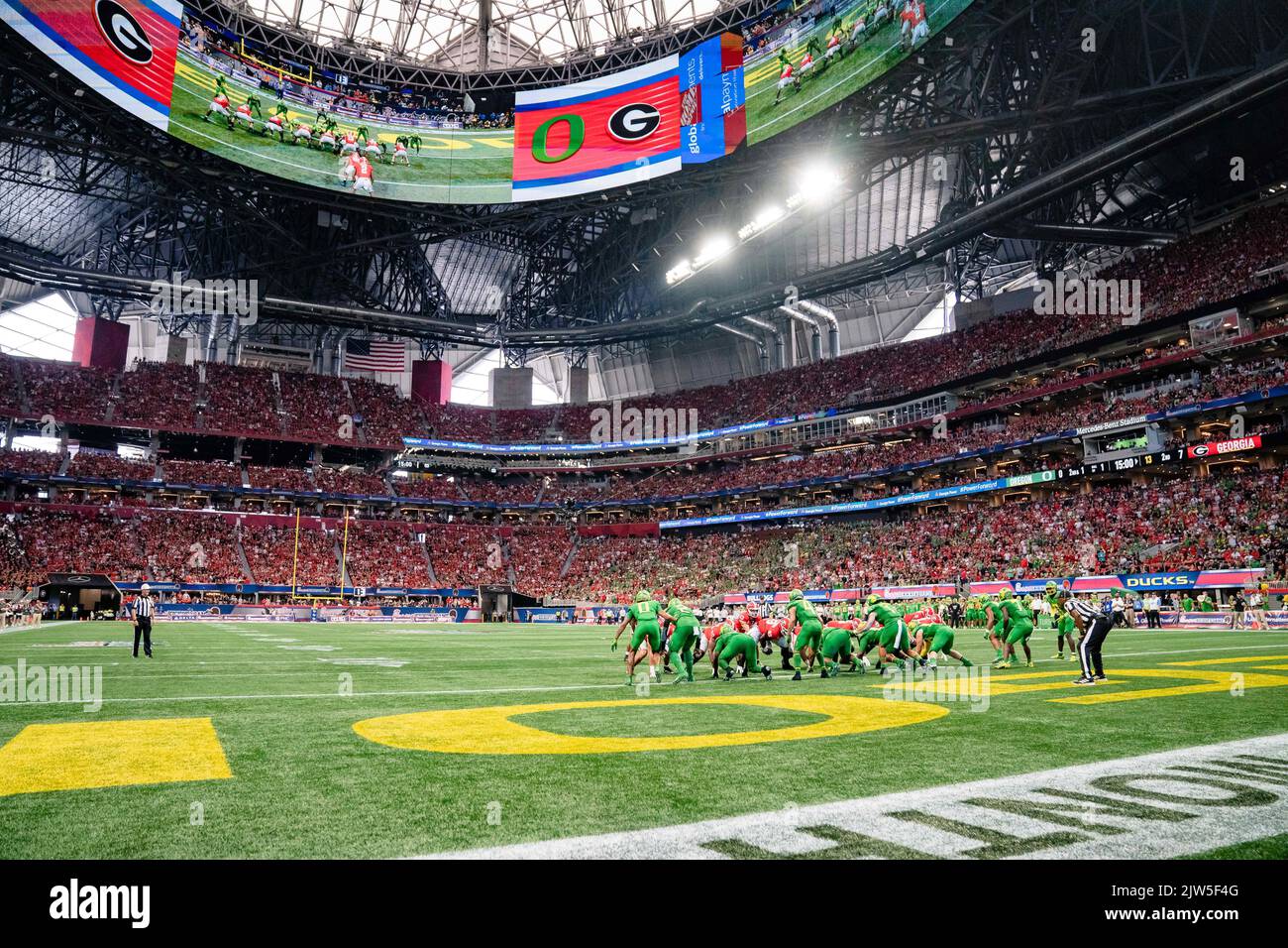 A general view during the NCAA College Football Chick-fil-A Kickoff ...