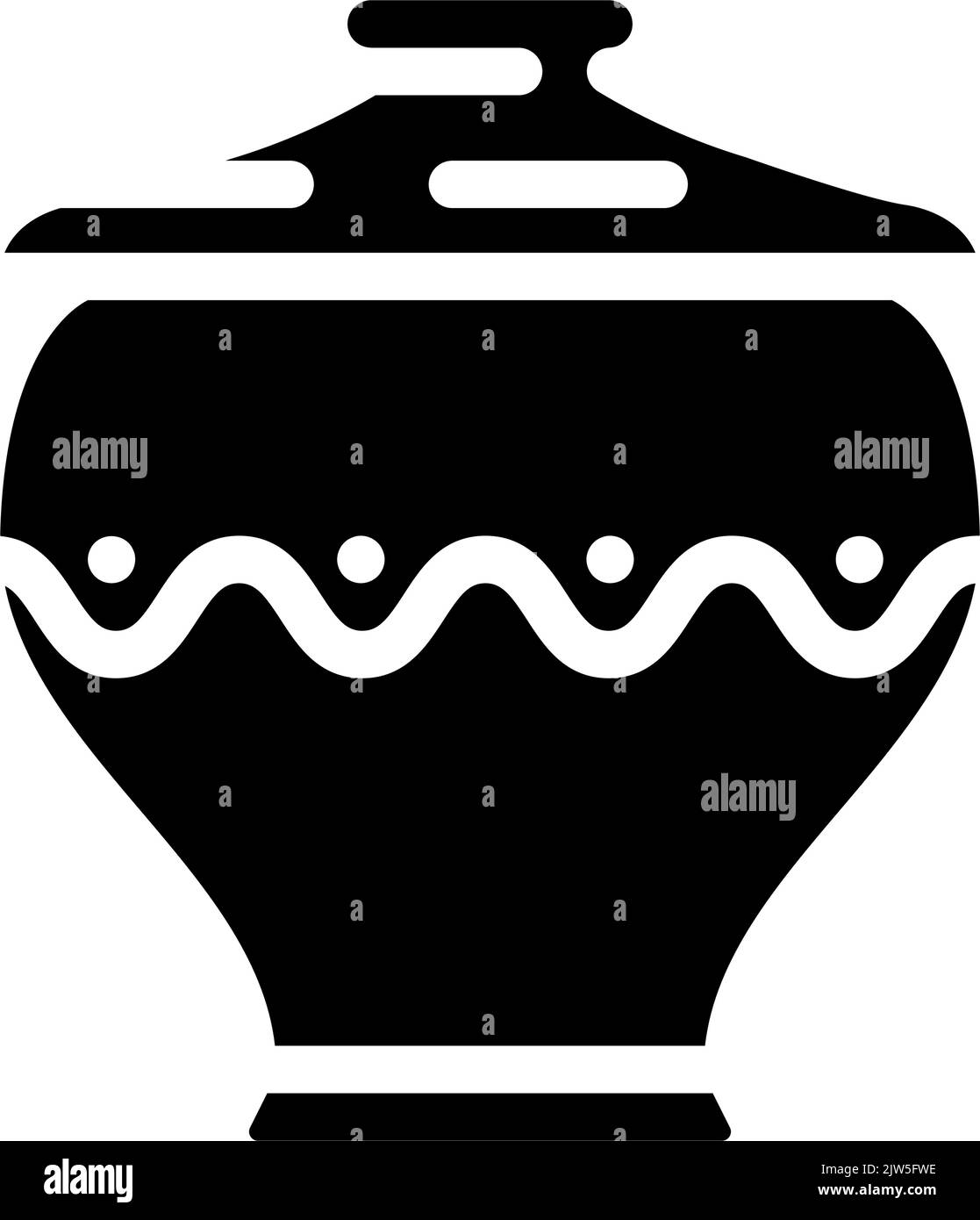 art clay crockery glyph icon vector illustration Stock Vector Image ...