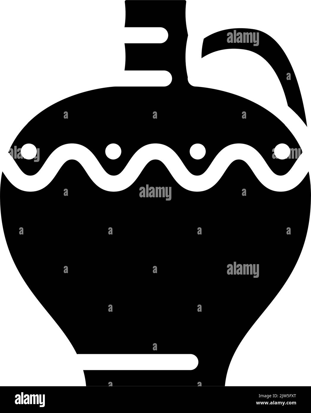 ancient clay crockery glyph icon vector illustration Stock Vector Image ...