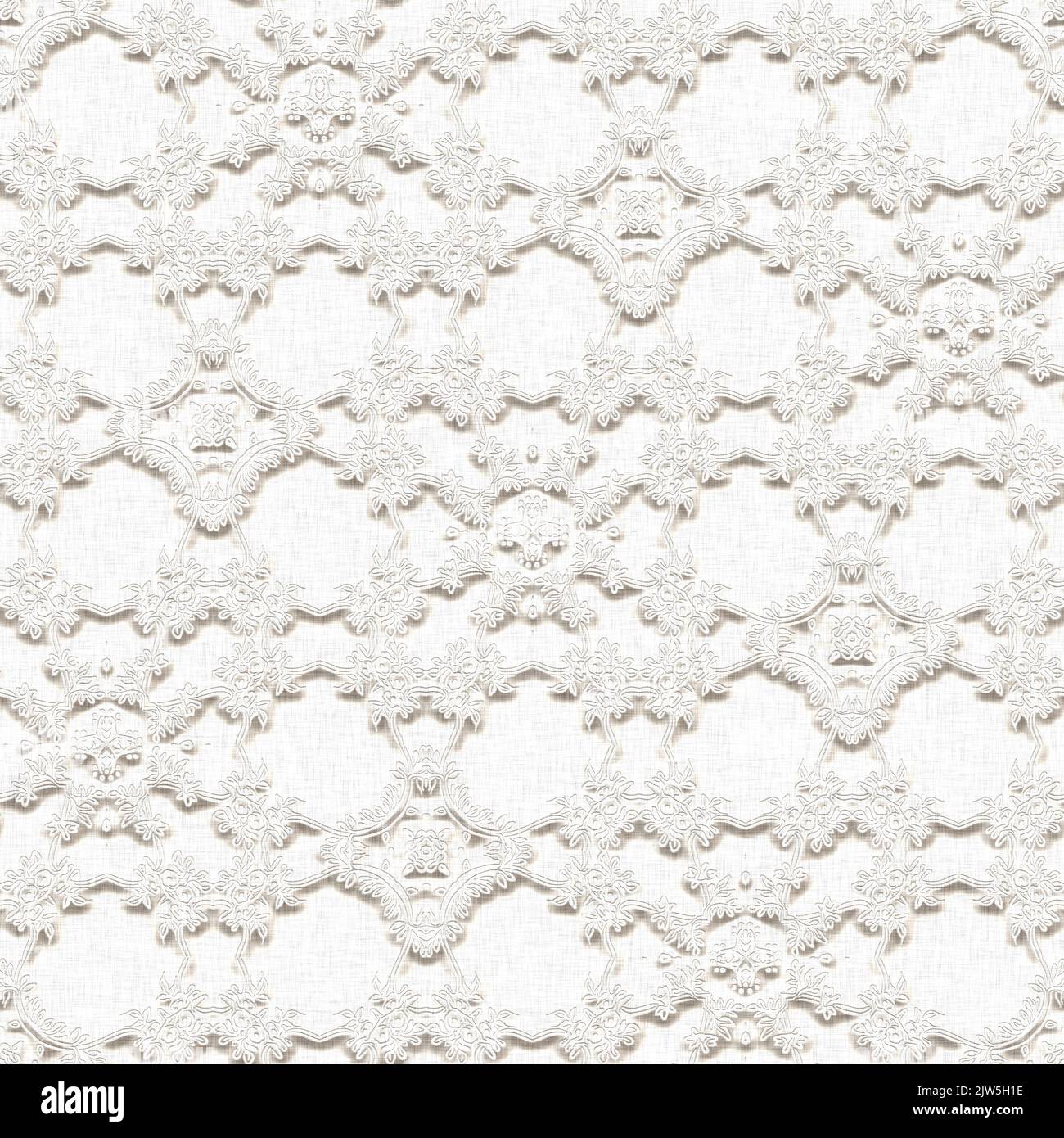 White on White linen lace effect background. Minimal stylish wedding ...