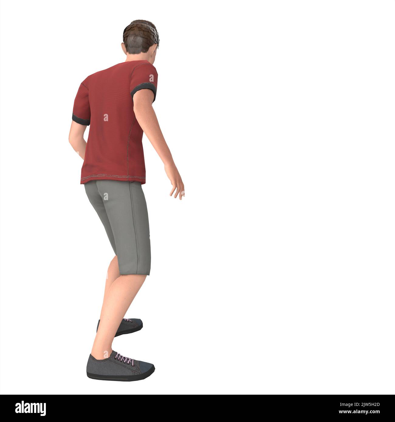 Young tall boy 3d modelling Stock Photo - Alamy