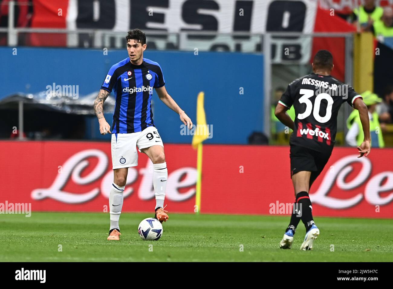 Alessandro Bastoni (Inter)Junior Walter Messias (Milan) during the ...