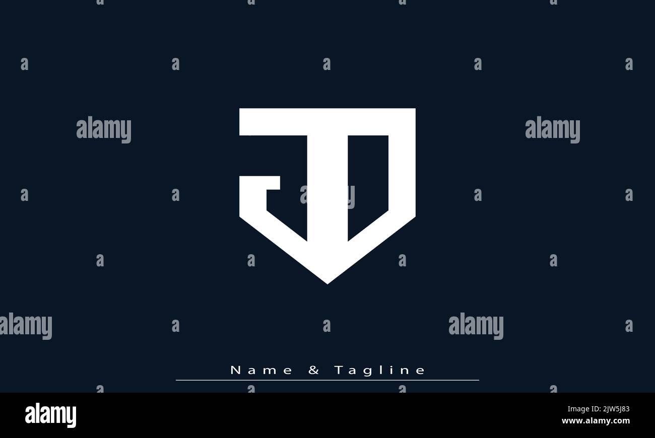 Alphabet letters Initials Monogram logo JD , DJ Stock Vector Image ...