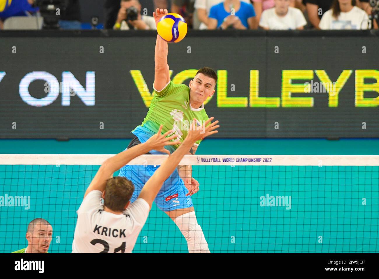 Klemen Cebulj (Slovenia), Tobias Krick (Germany). Volleyball World ...