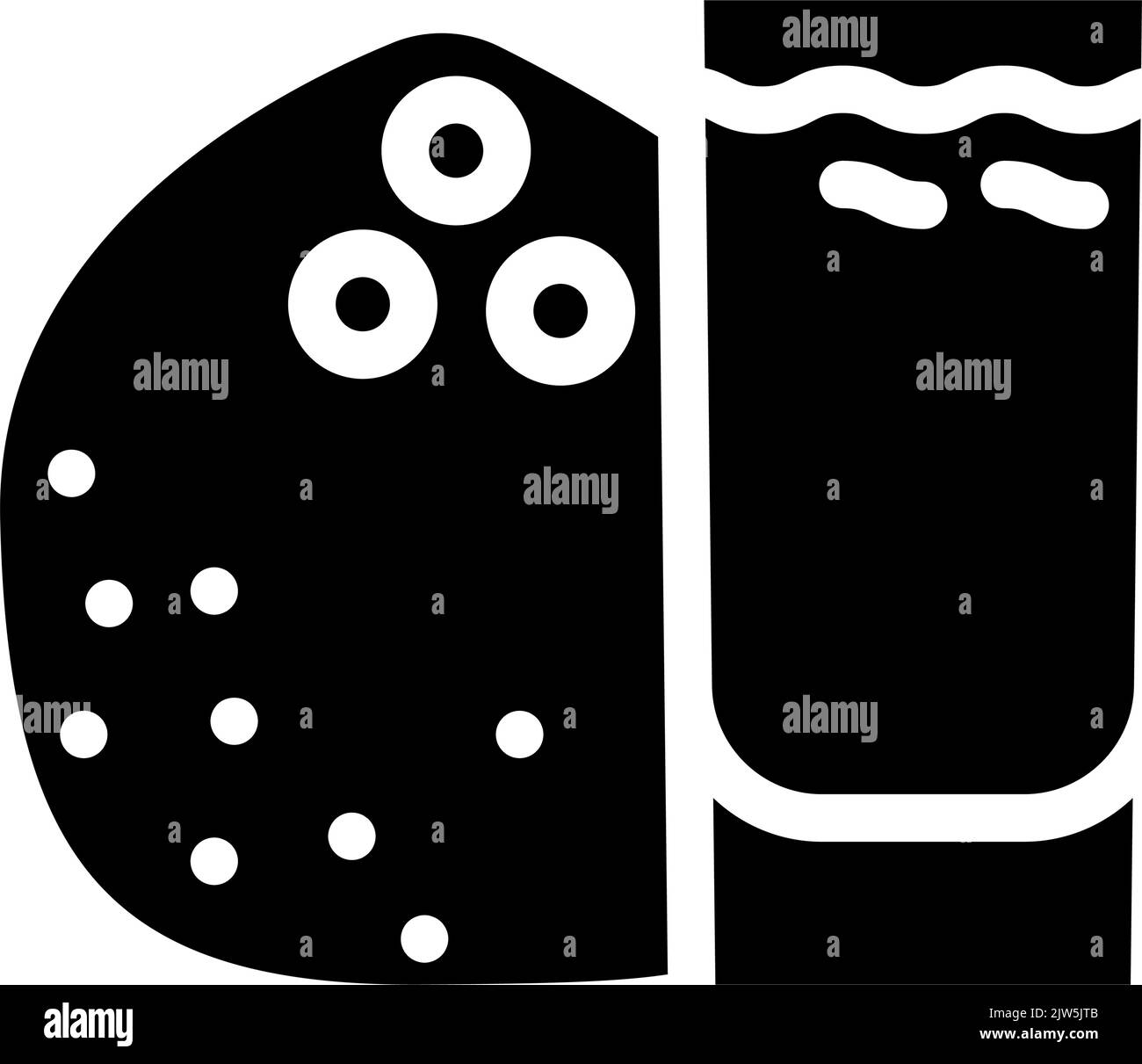 water coconut tropical glyph icon vector illustration Stock Vector ...