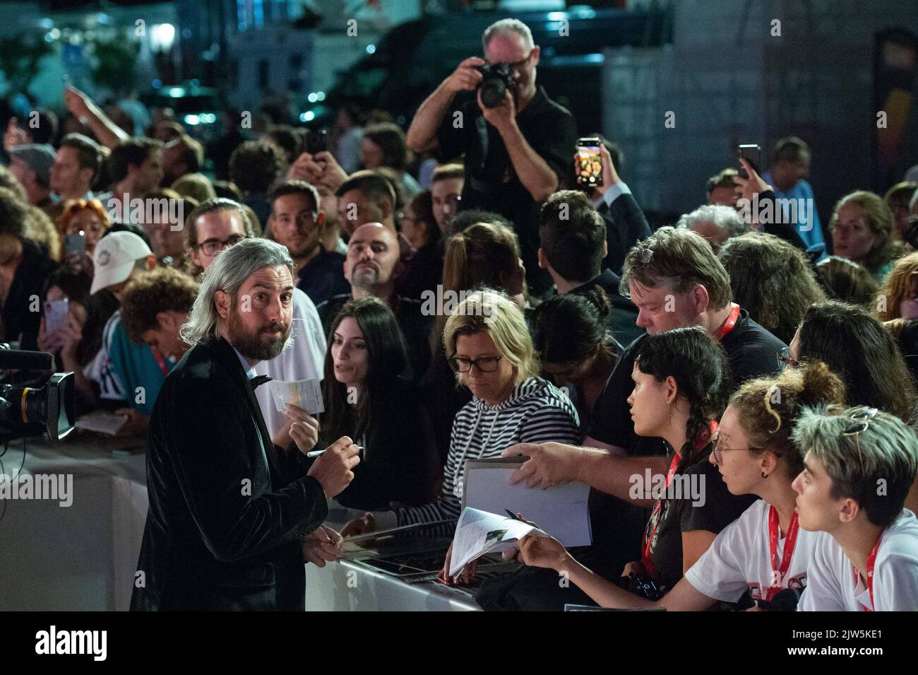 Ti West arriving at the Pearl Premiere during the 79th Venice International Film Festival ...