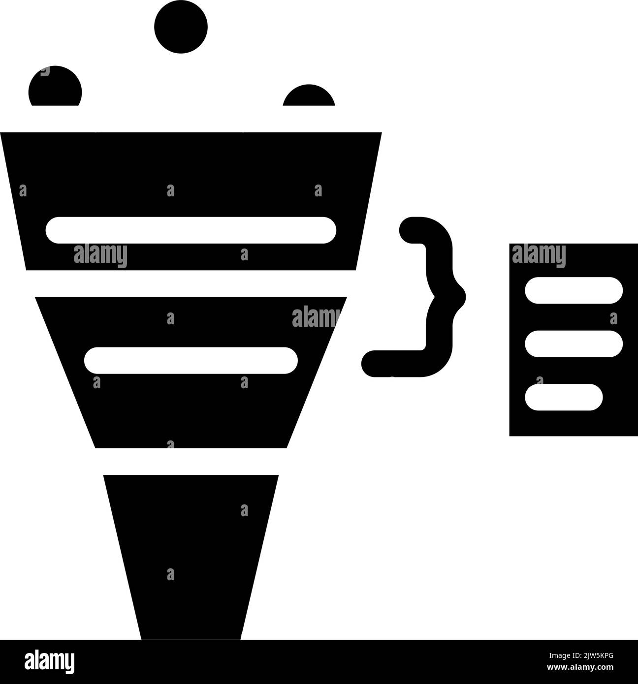 lead qualification glyph icon vector illustration Stock Vector Image ...