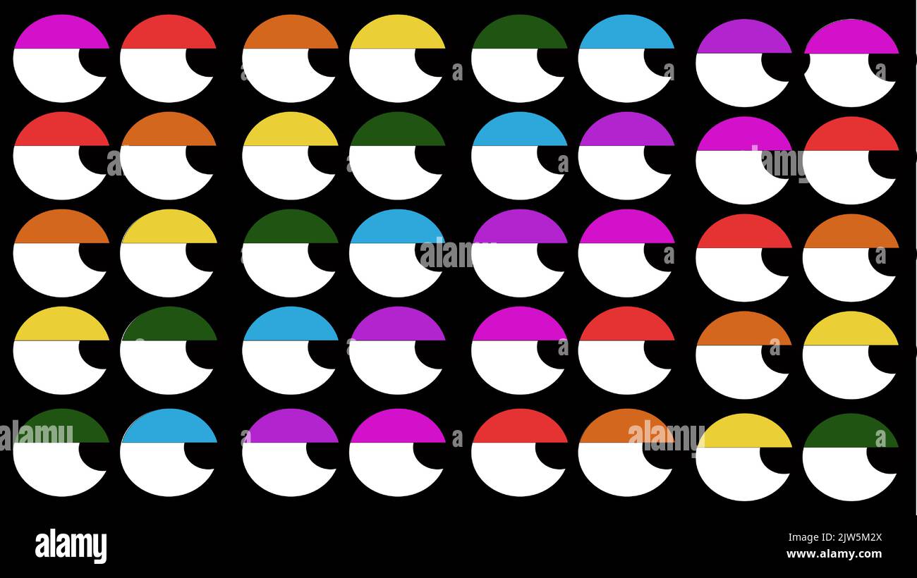 A Pattern Of Eyes With The Color Of Eyelid In Rainbow Spectrum Stock Vector Image And Art Alamy