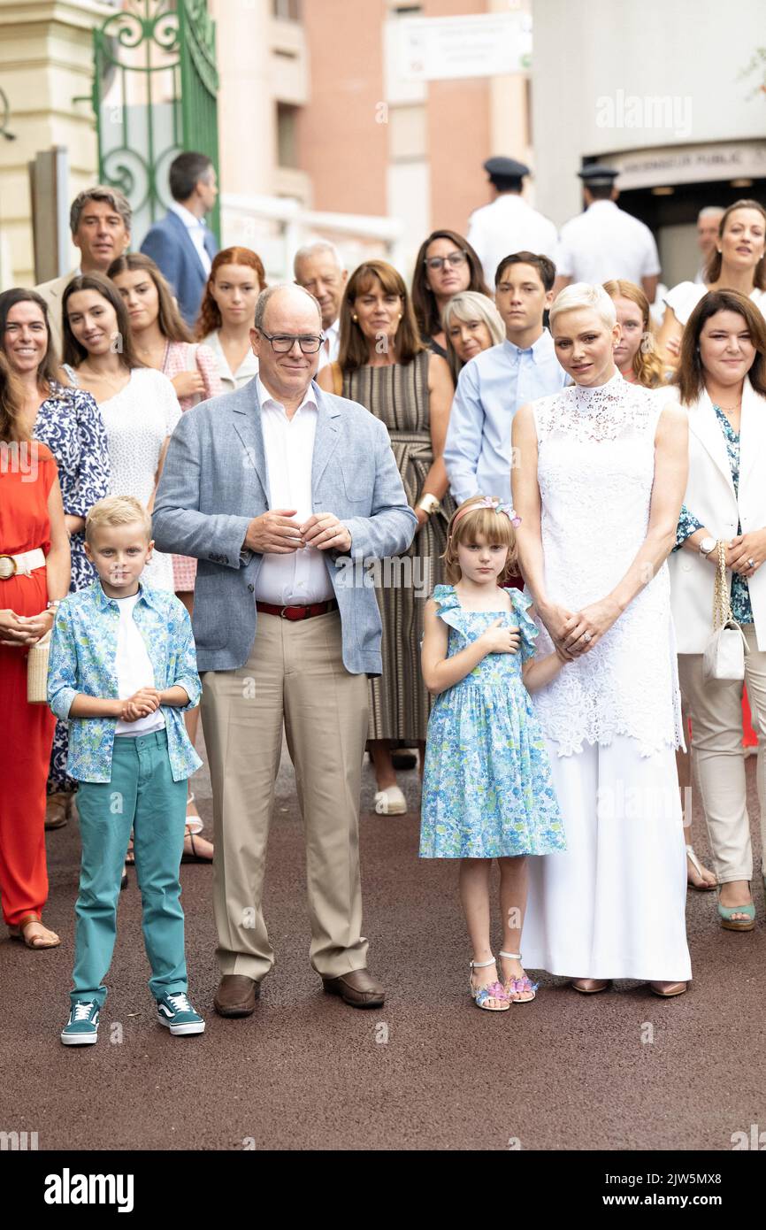 Princess Charlene of Monaco, Prince Jacques of Monaco, Prince Albert II ...