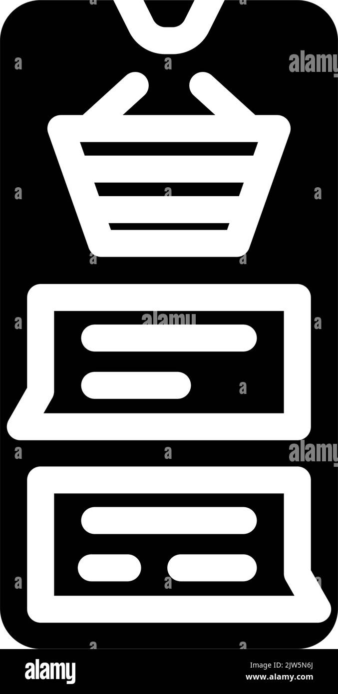 sales chat support glyph icon vector illustration Stock Vector Image ...