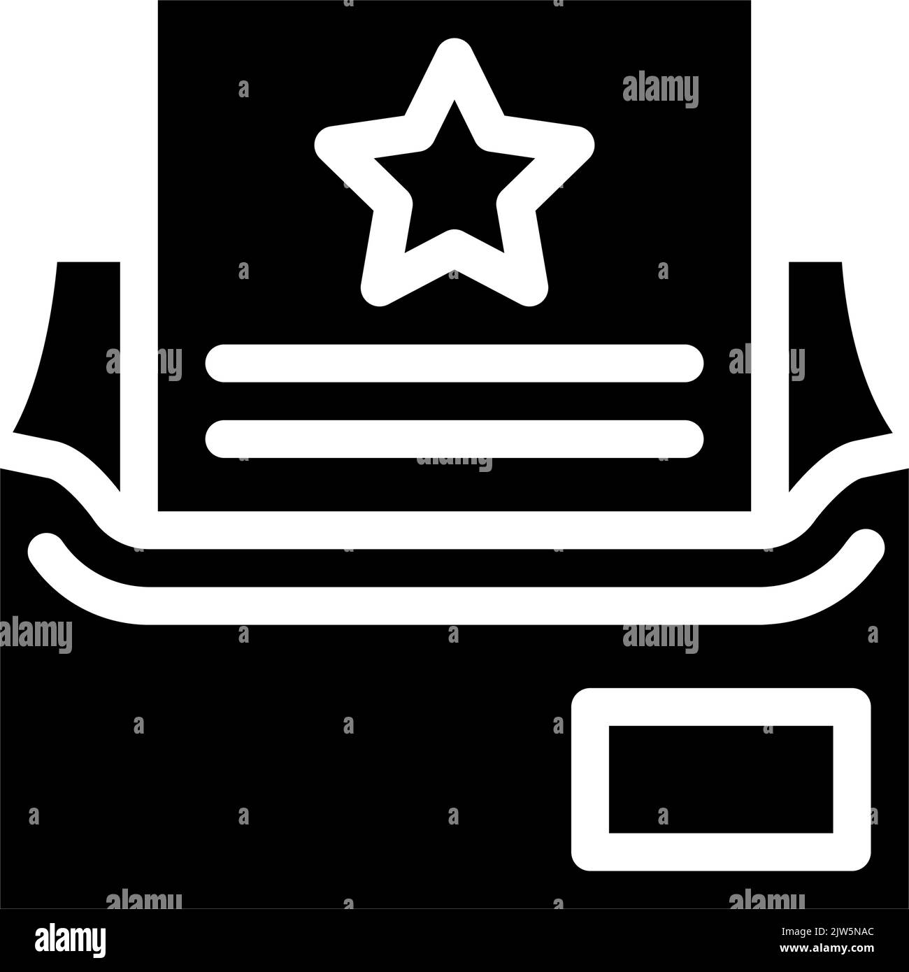 event triggered email glyph icon vector illustration Stock Vector Image ...