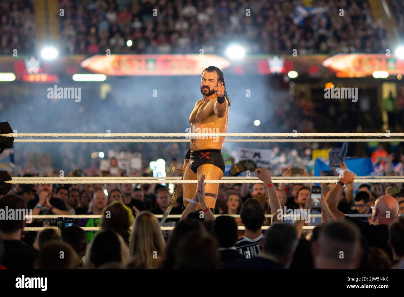Cardiff, Wales, UK. 3rd Sep, 2022. Drew McIntyre during the WWE ‘Clash ...
