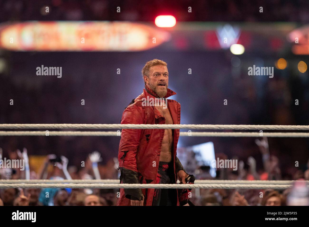 Cardiff, Wales, UK. 3rd Sep, 2022. Edge before his fight with Rey ...