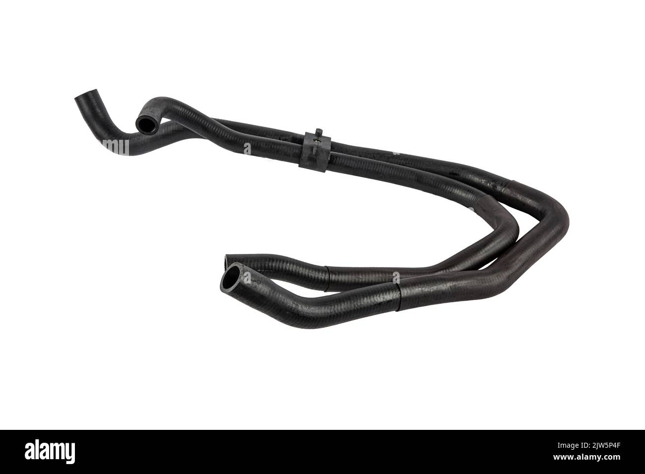 Rubber and plastic pipe for gas or liquid covered with braided heat ...