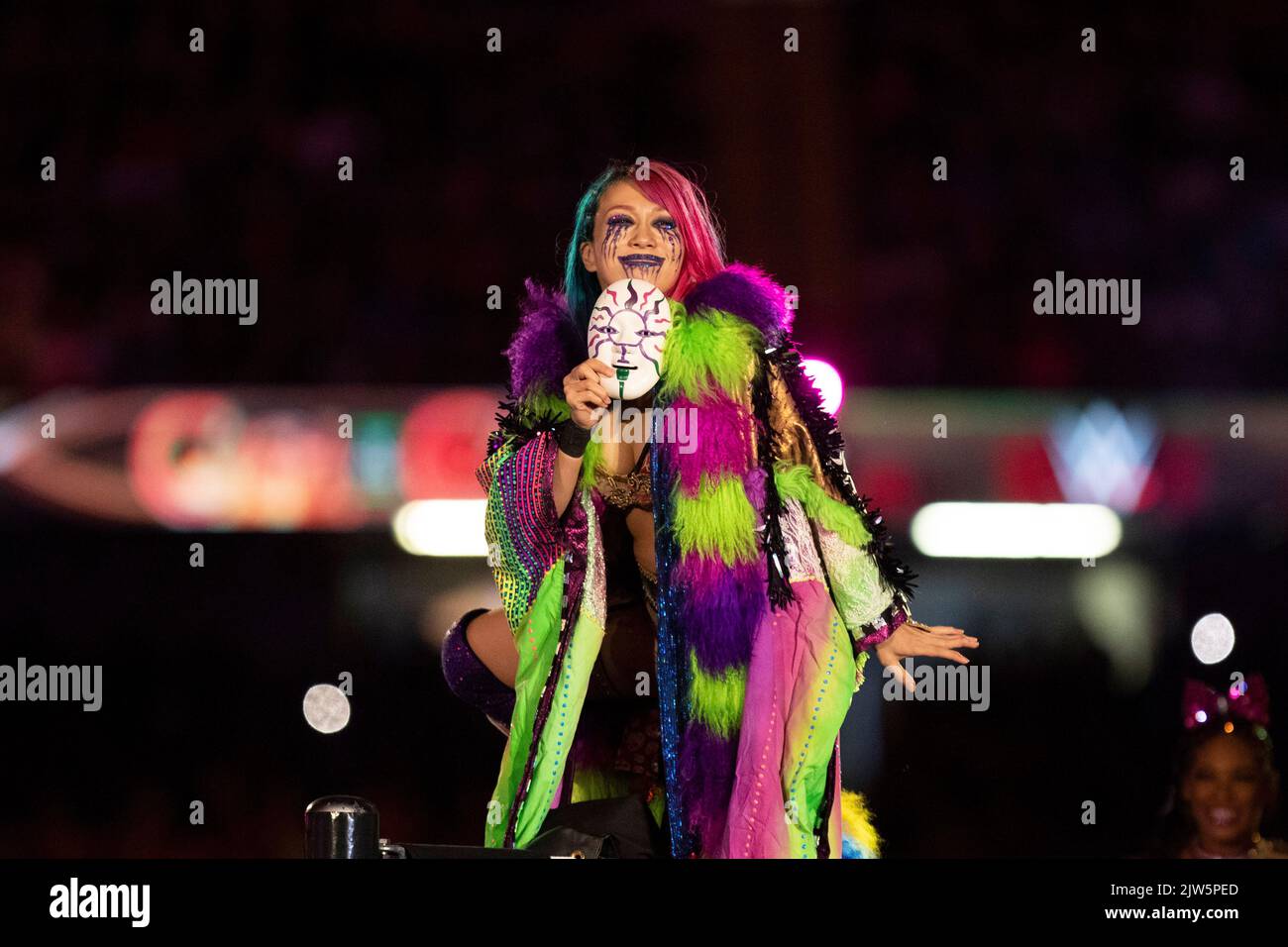 Cardiff, Wales, UK. 3rd Sep, 2022. Bianca Belair, Alexa Bliss & Asuka ...
