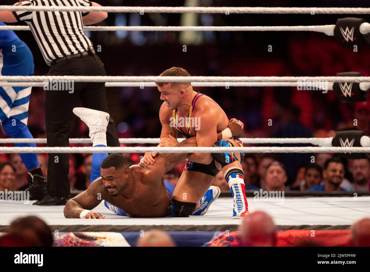 Cardiff, Wales, UK. 3rd Sep, 2022. Madcap Moss & The Street Profits vs ...