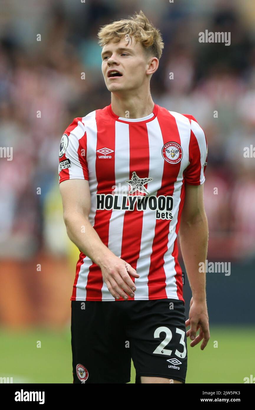 London, UK. 03rd Sep, 2022. Keane Lewis-Potter #23 of Brentford during ...