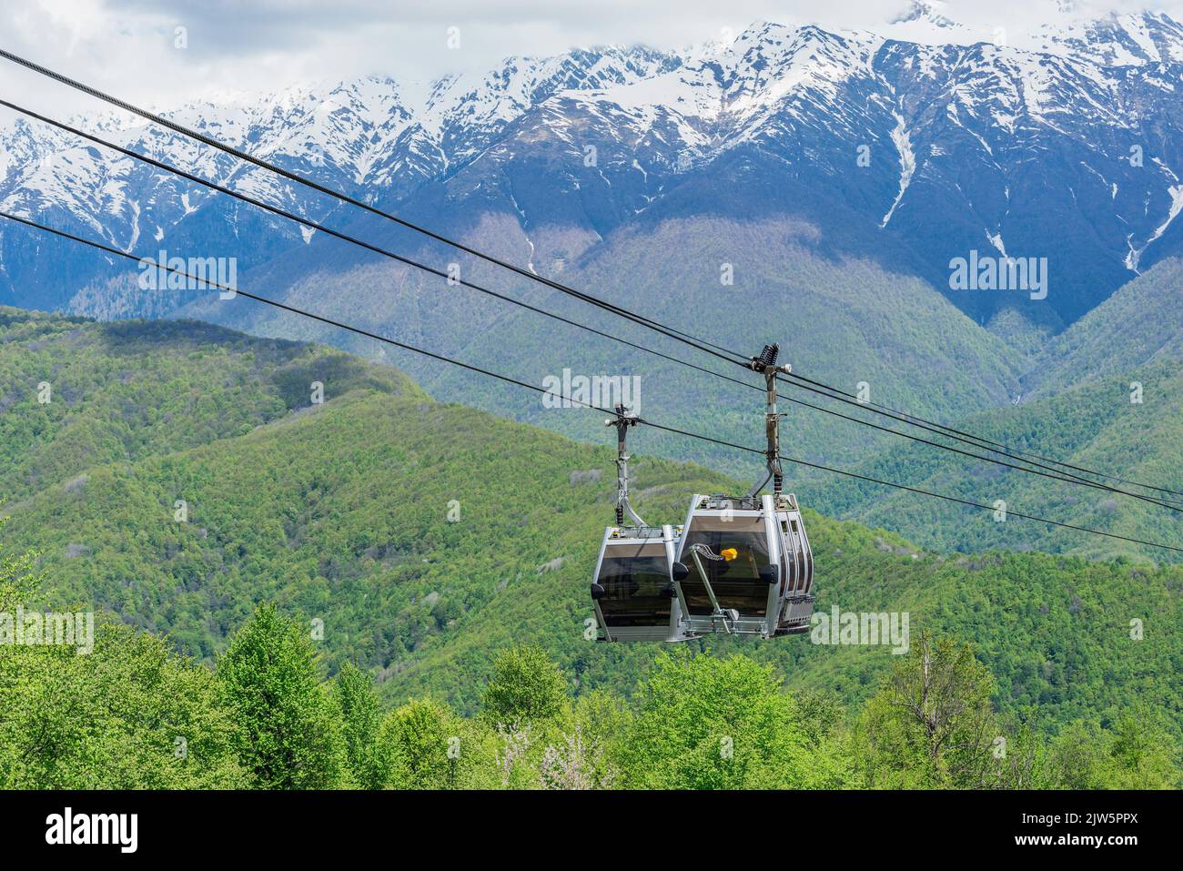 Cableway for transportation of wood hi-res stock photography and images ...
