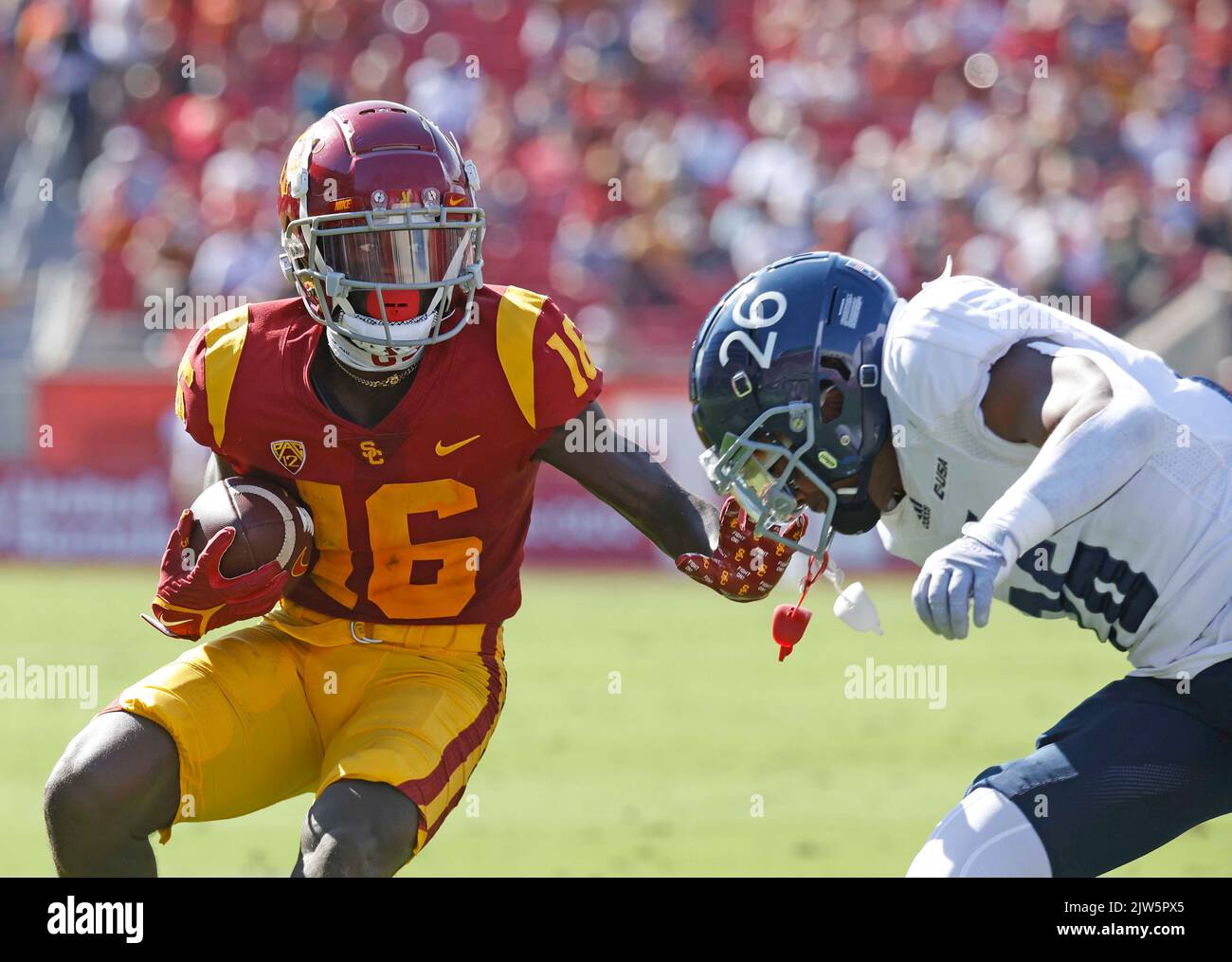 September 03, 2022 USC Trojans wide receiver Tahj Washington #16 ...