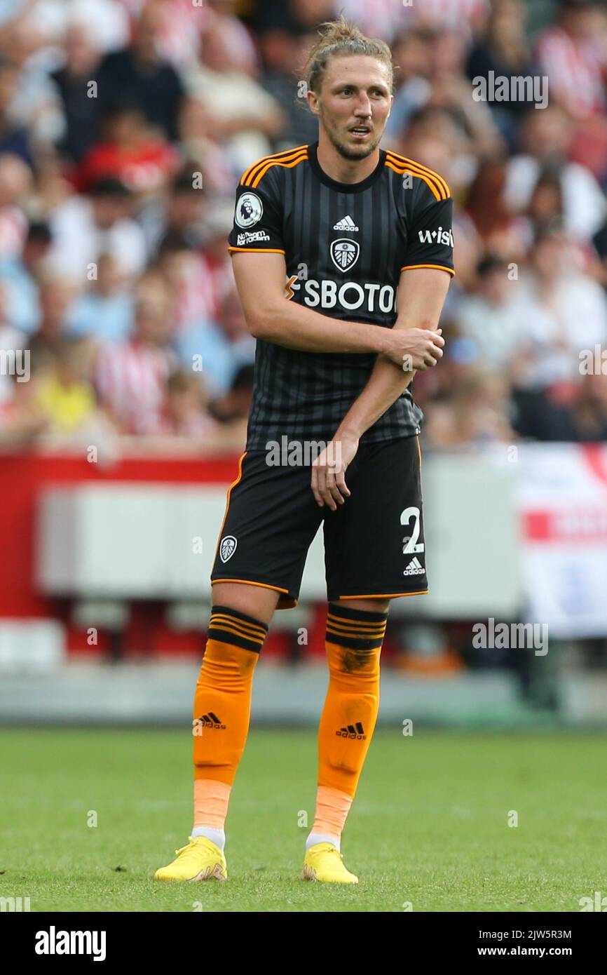 Luke Ayling #2 of Leeds United during the Premier League match ...