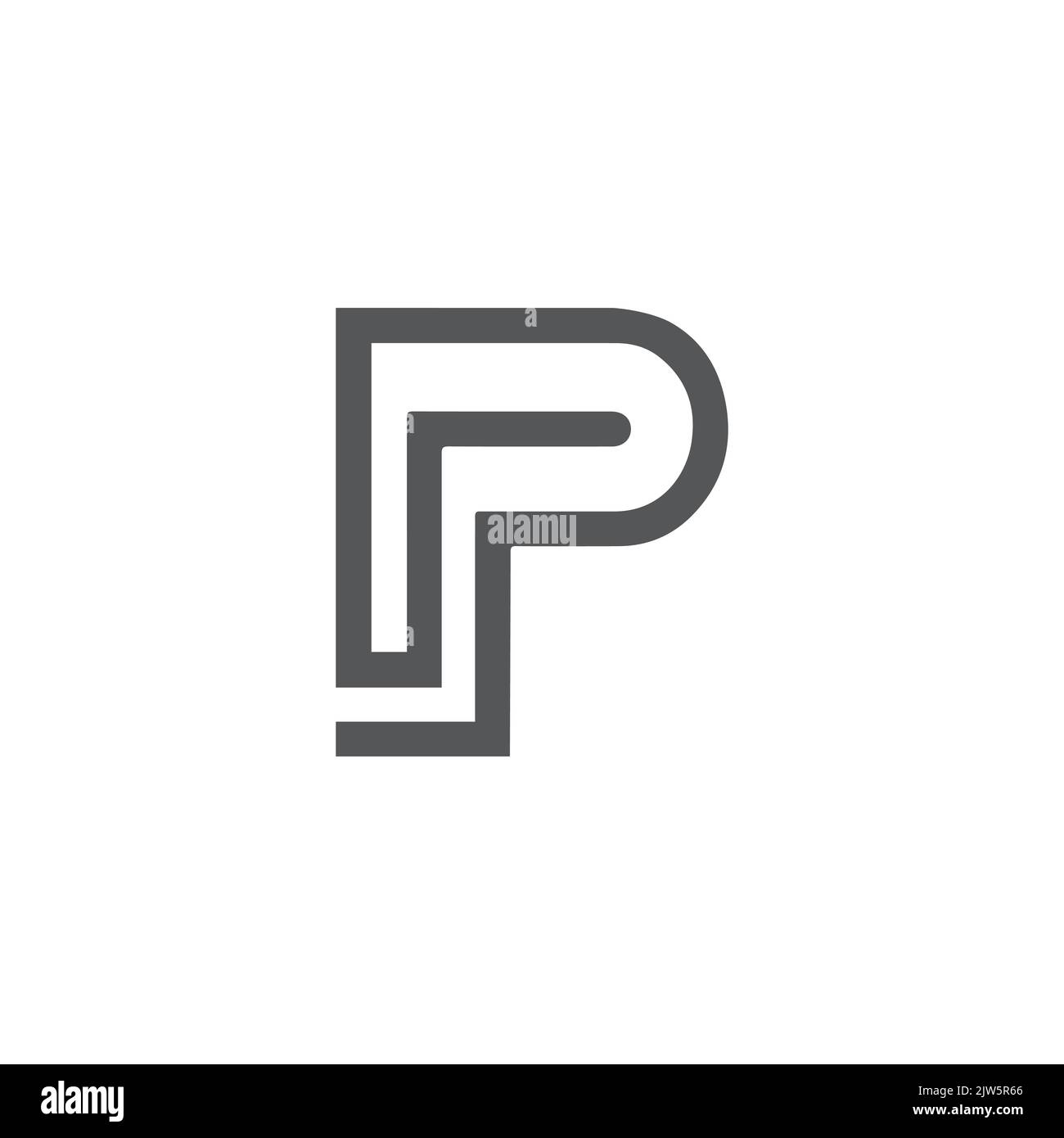 P, PP, Abstract initial monogram letter alphabet logo design Stock ...