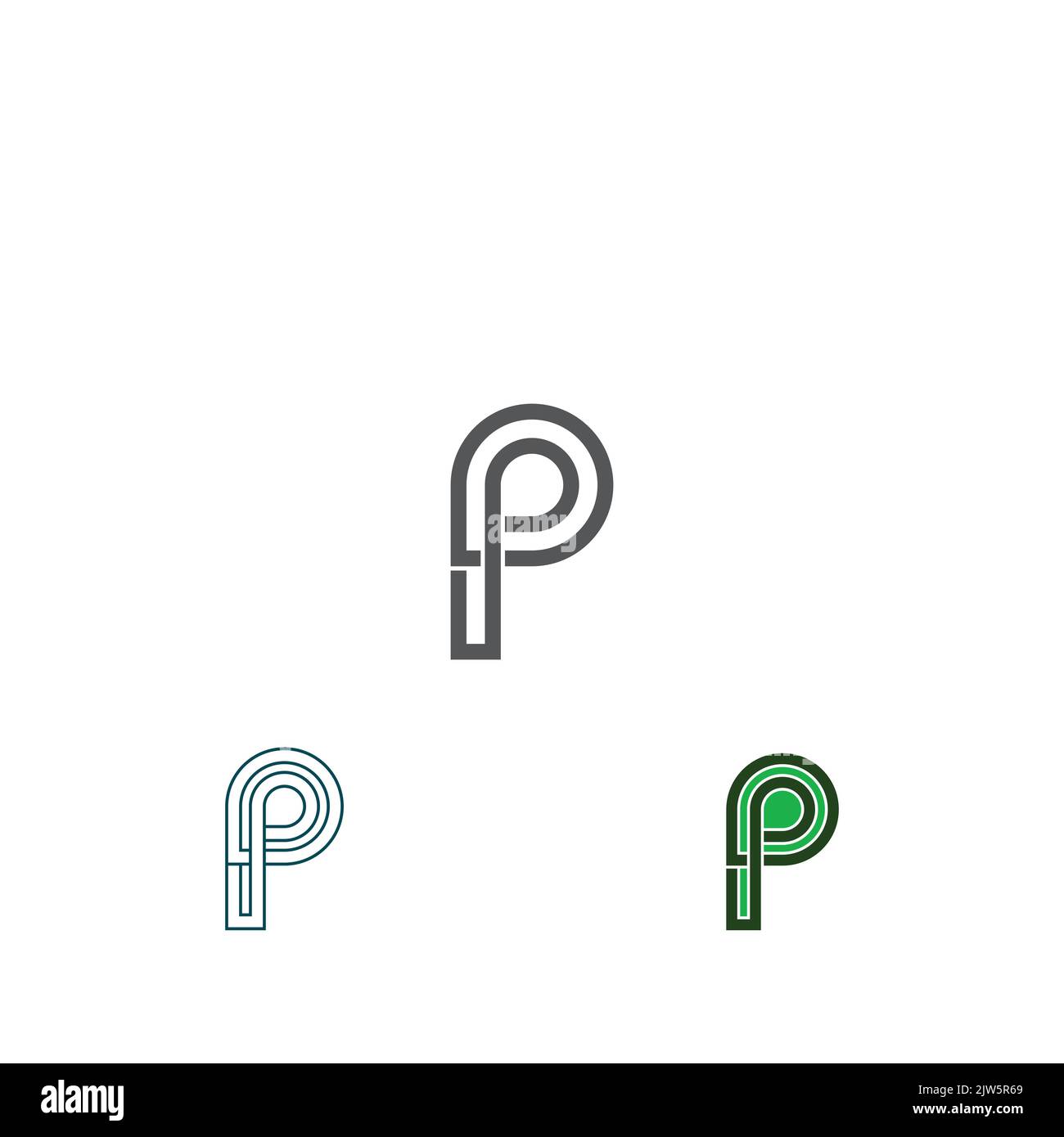P, PP, Abstract initial monogram letter alphabet logo design Stock ...