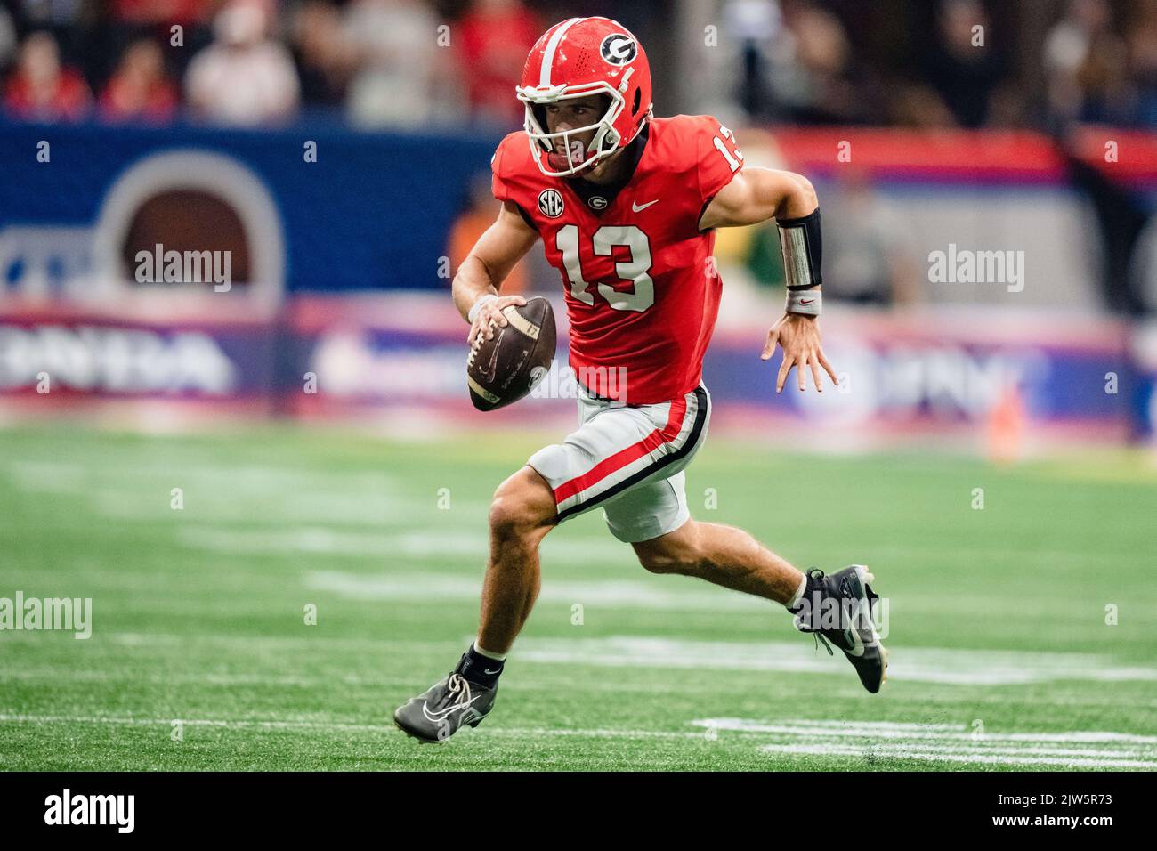 Georgia Bulldogs quarterback Stetson Bennett (13) during the NCAA ...