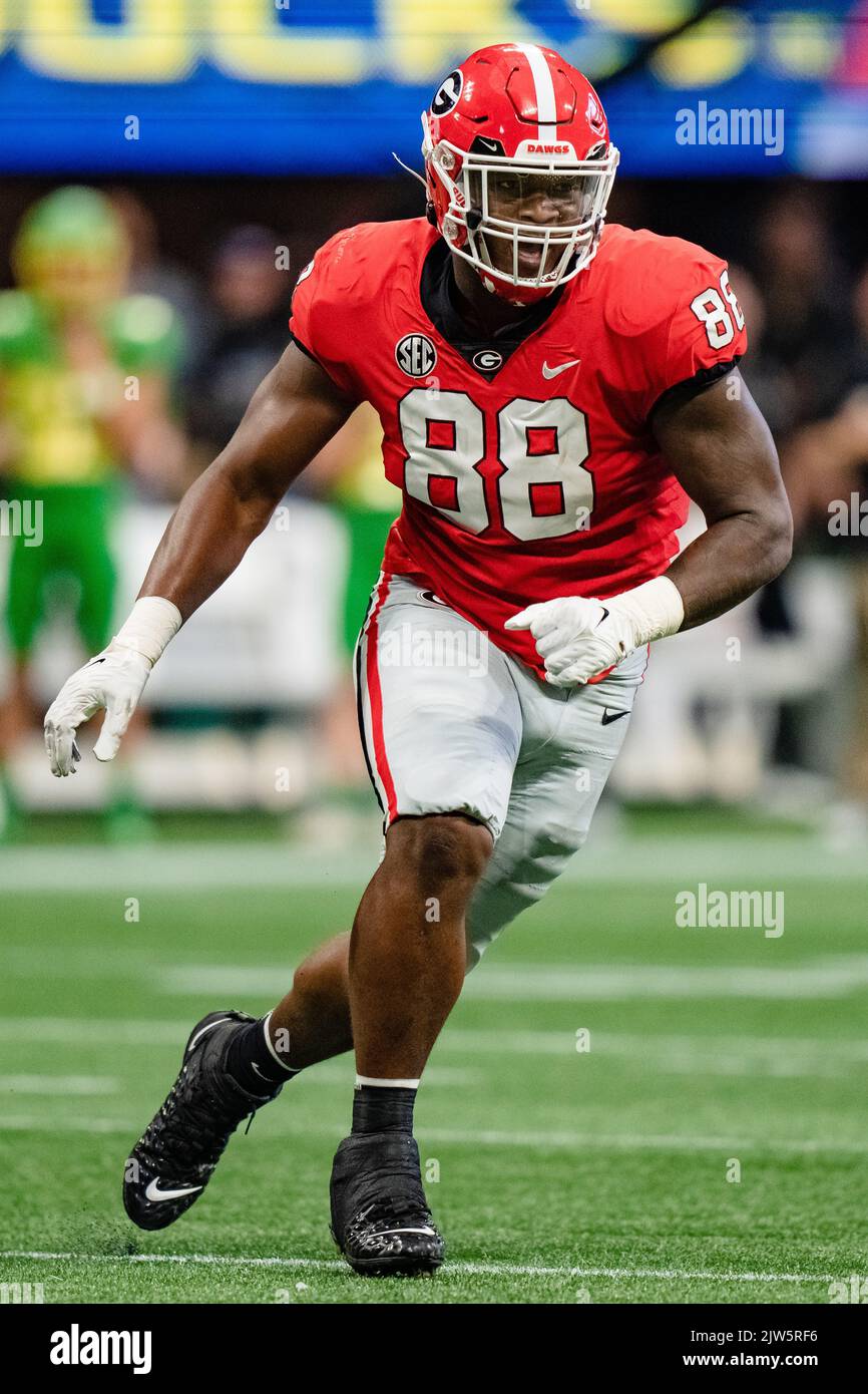 Georgia Bulldogs defensive lineman Jalen Carter (88) during the NCAA College Football Chick-fil ...