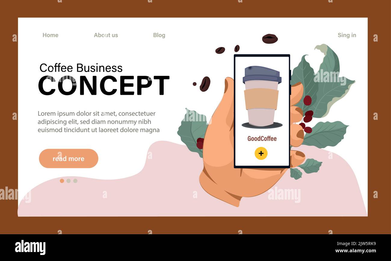 Coffee shop banner design hi-res stock photography and images - Alamy