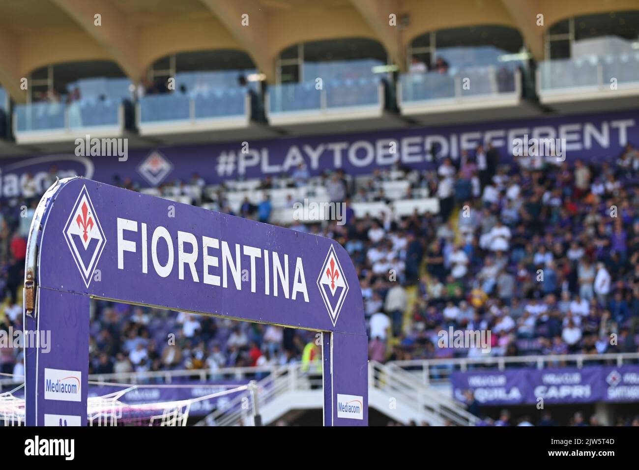 a view of Fiorentina stadium Artemio Franchi during the italian soccer ...