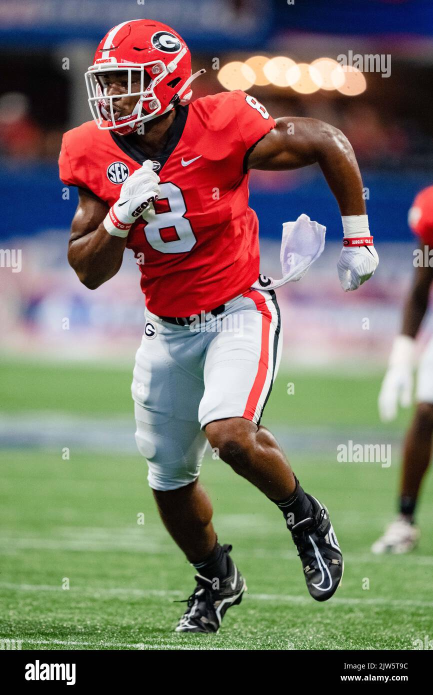 Georgia Bulldogs linebacker MJ Sherman (8) during the NCAA College ...