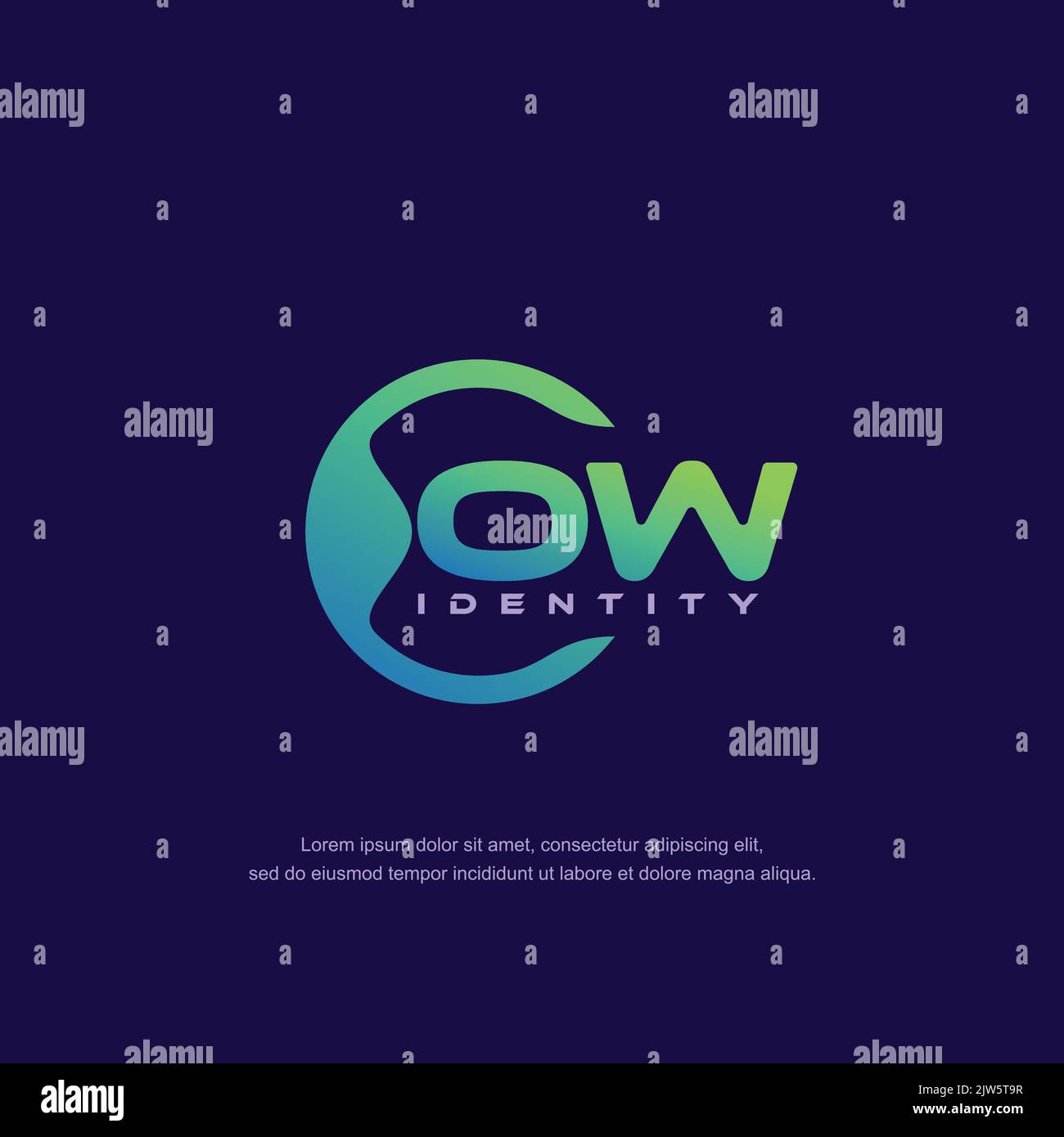 Letter ow vector vectors hi-res stock photography and images - Alamy