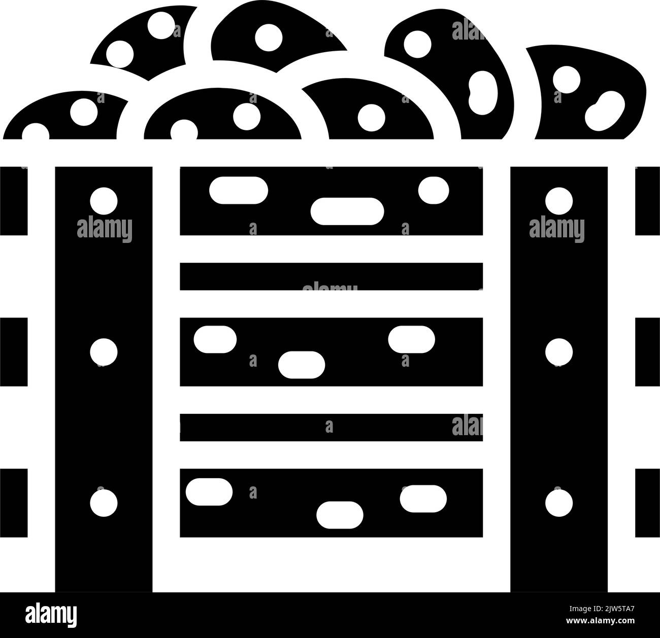 potato crate glyph icon vector illustration Stock Vector Image & Art ...
