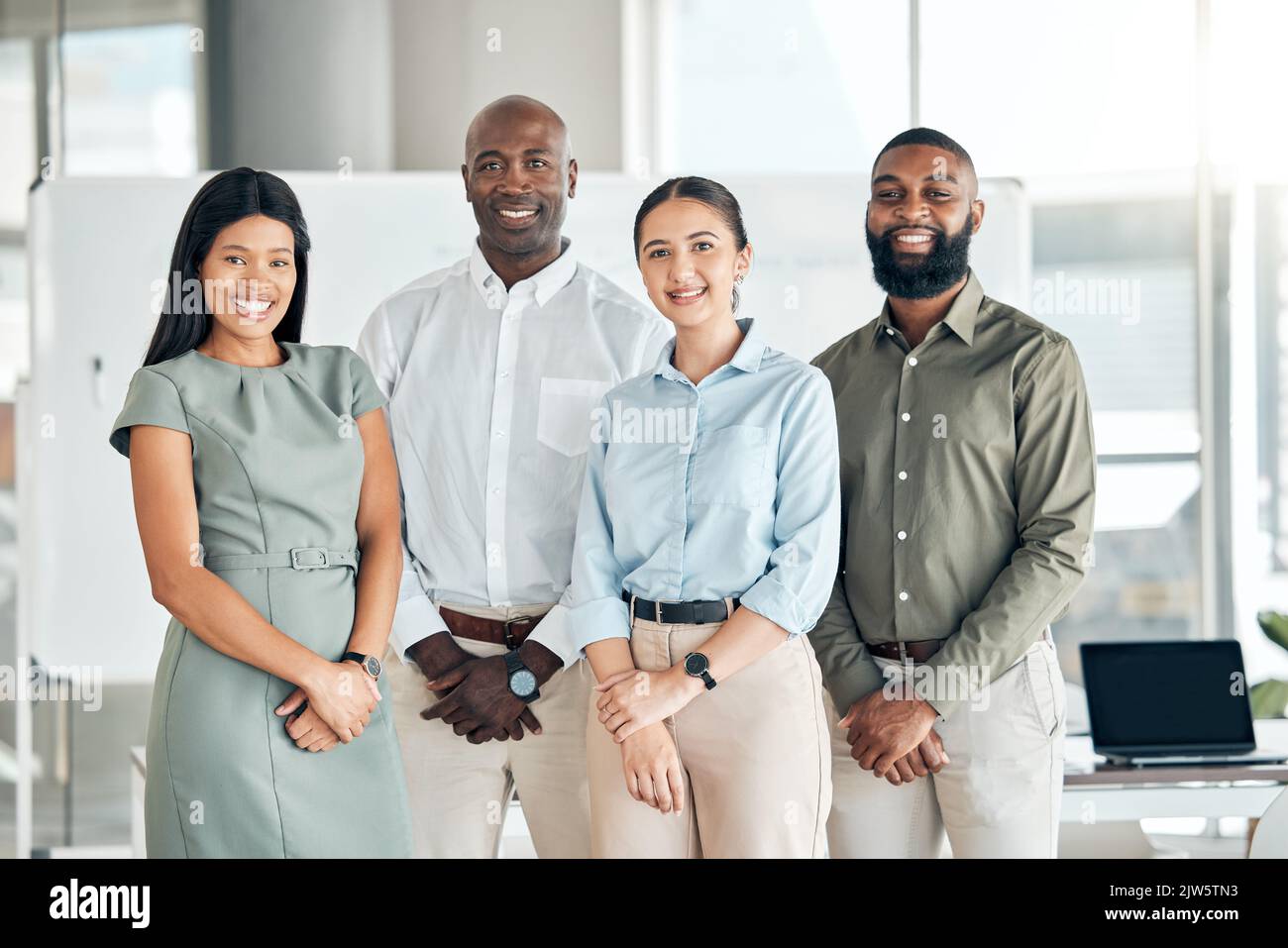 Diversity, global office and teamwork with motivation, vision and ...