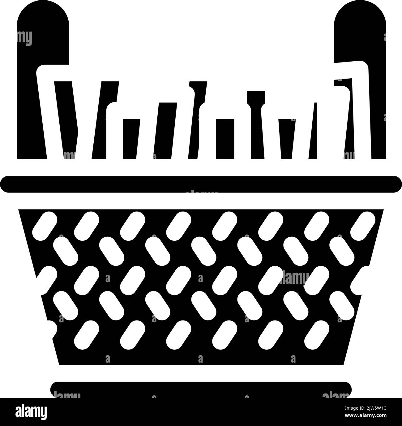 deep fry potatoes glyph icon vector illustration Stock Vector Image ...