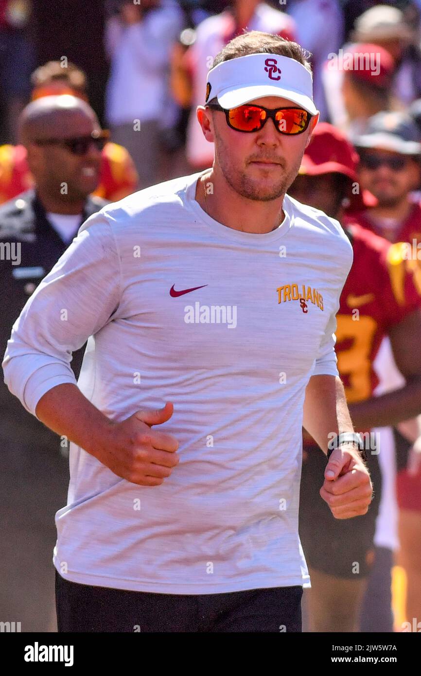 Los Angeles, CA. 3rd Sep, 2022. USC Trojans head coach Lincoln Riley ...
