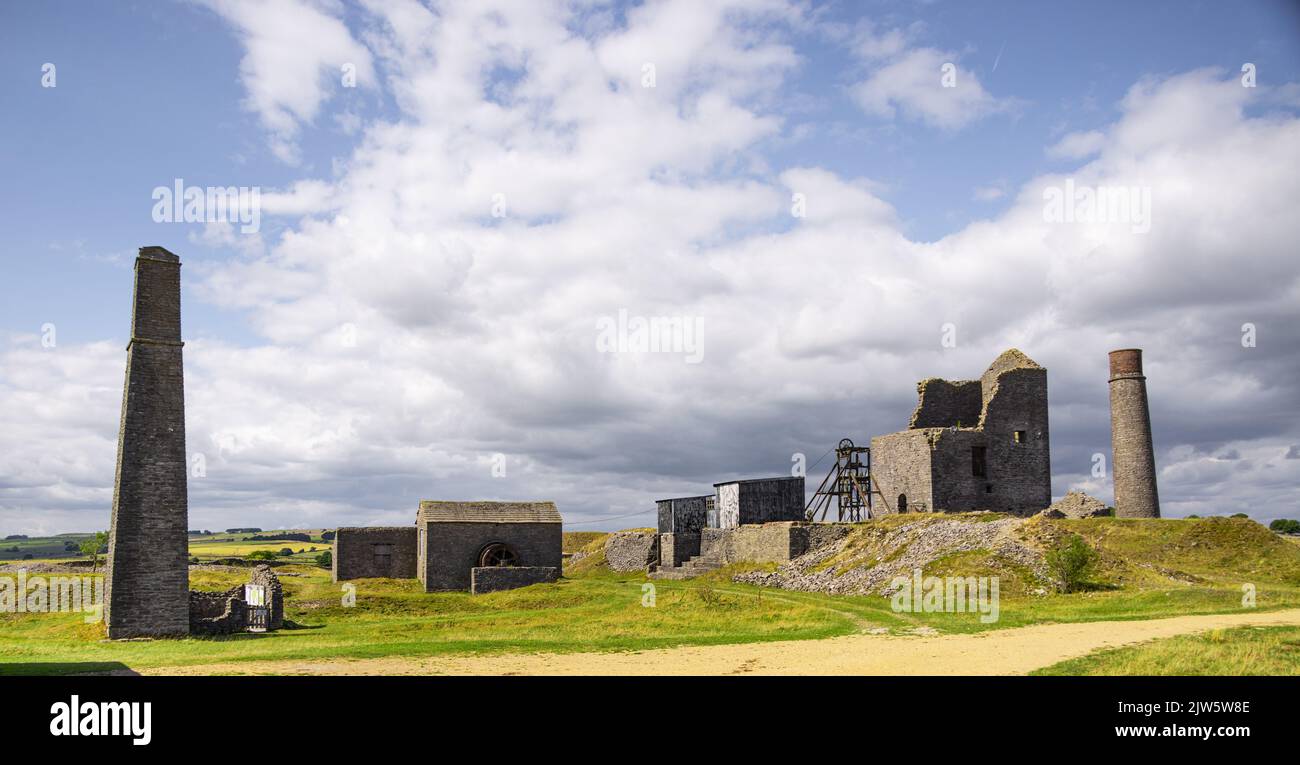 Ancient Ruins of Magpie Mine in the Peak District Stock Photo - Alamy