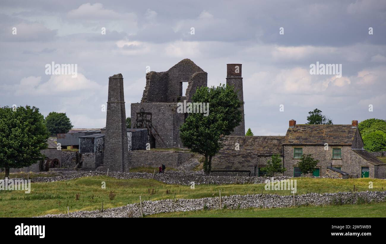 Ancient Ruins of Magpie Mine in the Peak District Stock Photo - Alamy