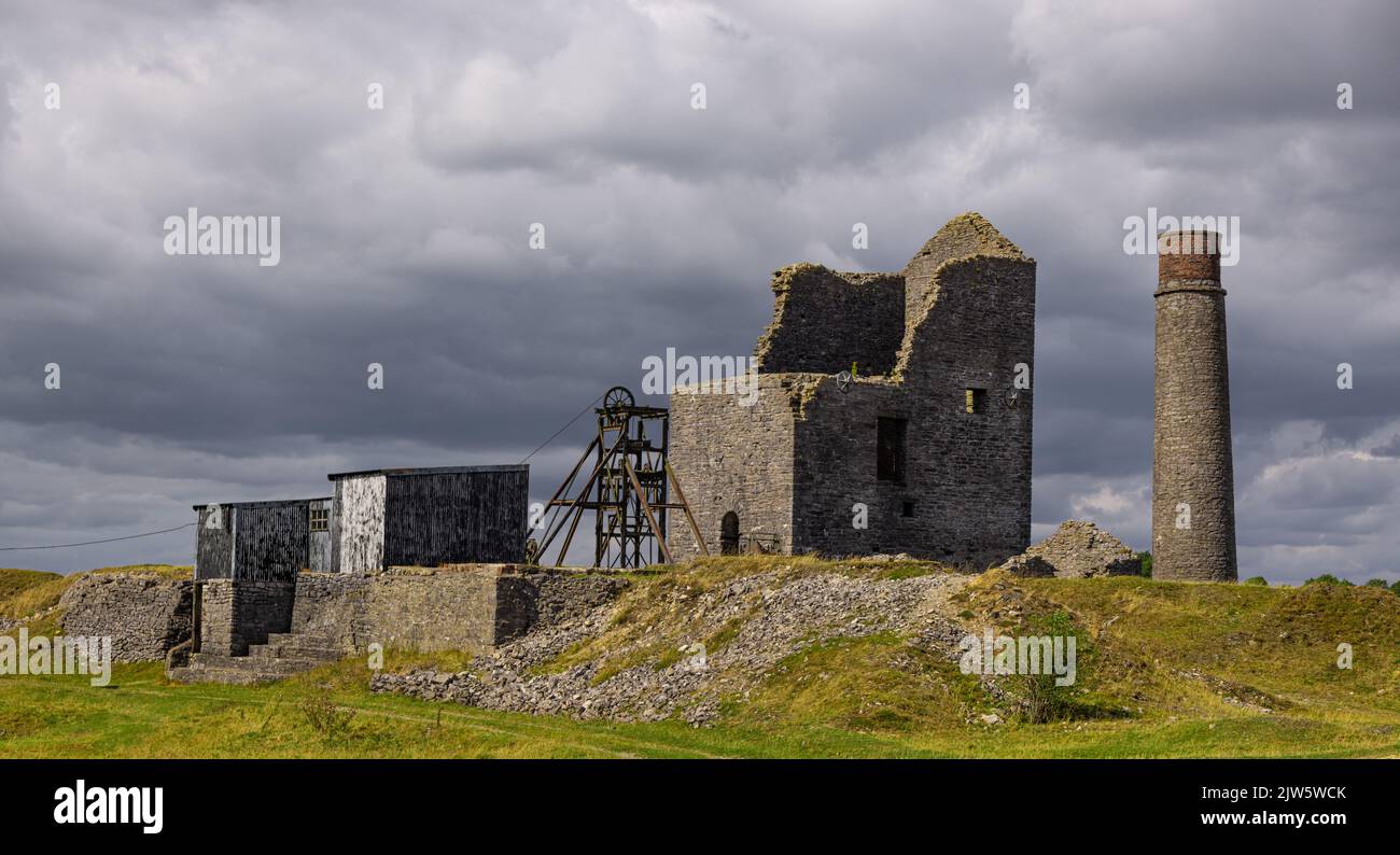 Ancient Ruins of Magpie Mine in the Peak District Stock Photo - Alamy